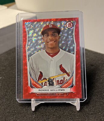 Ronnie Williams 1st Rookie 2014 Bowman Draft DP74 StL Cardinals Red Ice ...