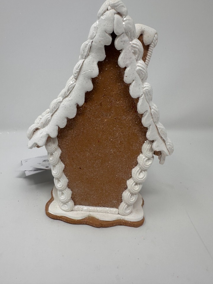 Neutral Gingerbread House, Christmas Village, Brown & White, NEW 7 ...