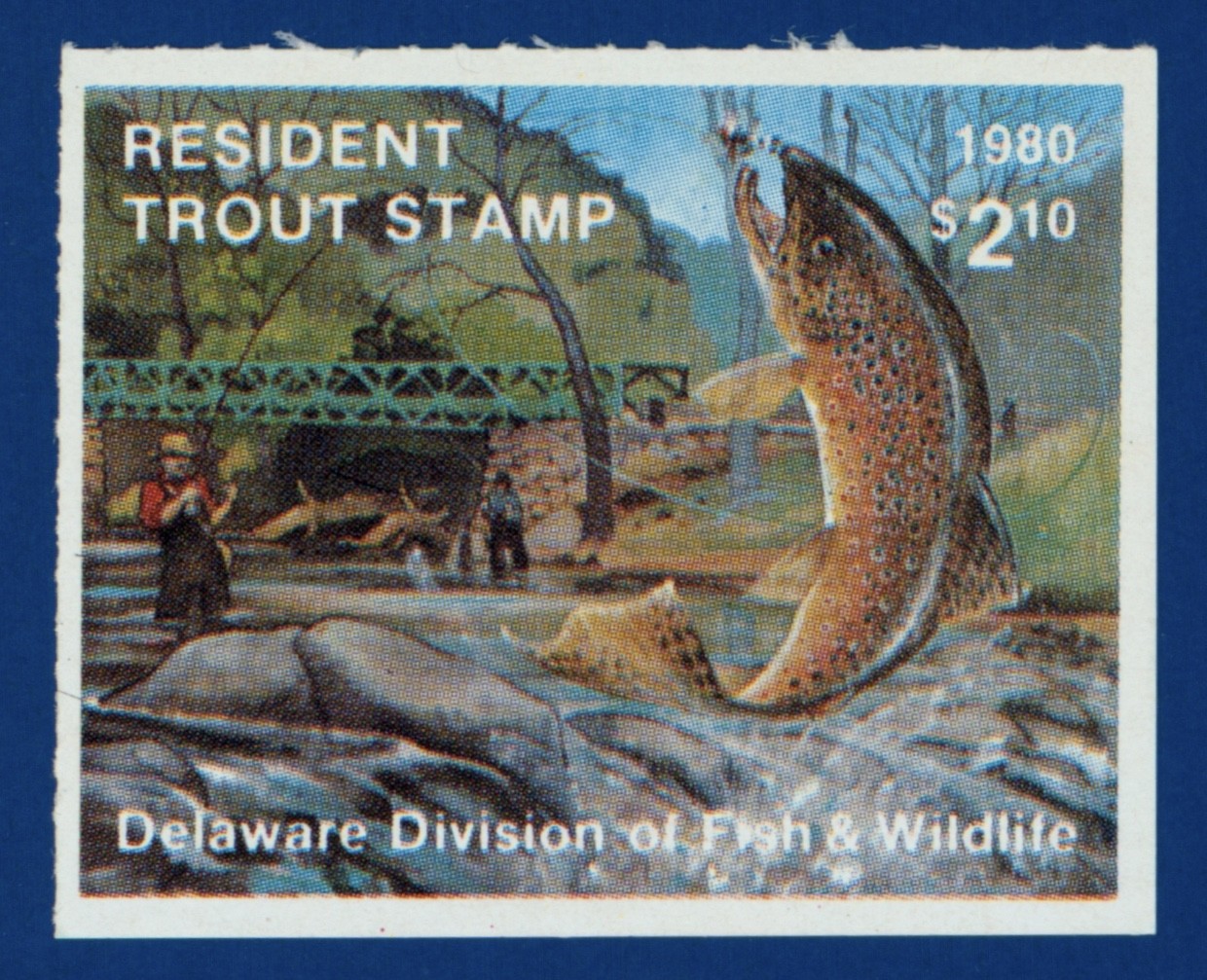 U.S. (DET33) 1980 Delaware Resident Trout Stamp | eBay