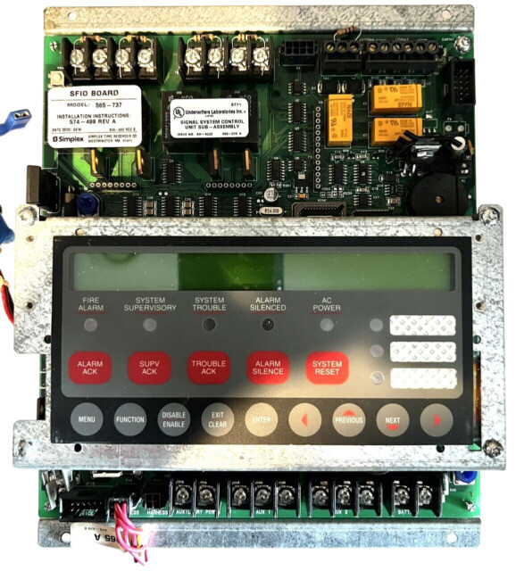 Simplex 4010 SFIO Fire Alarm Control Panel Main Board 565-737 for sale ...