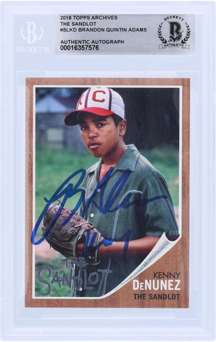 Brandon Quintin-Adams The Sandlot Signed 2018 Topps #SL-KD BAS Card w ...