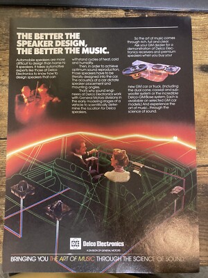 vintage delco electronics art of music print ad 1984 marine | eBay