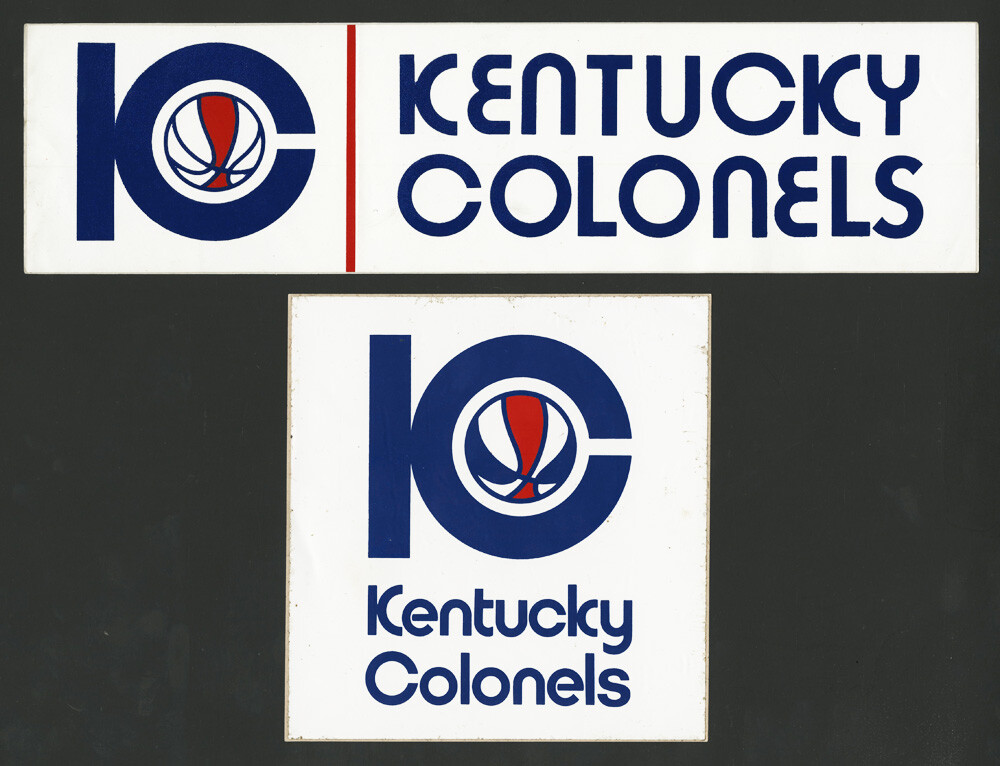 1971-1976 KENTUCKY COLONELS ORIGINAL VINTAGE BUMPER STICKERS 4 TYPES ...
