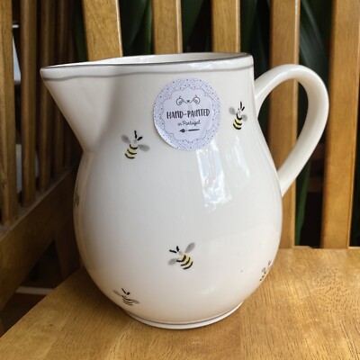 Matceramica Pitcher Hand Painted Honey Bees Made In Portugal NWT | eBay
