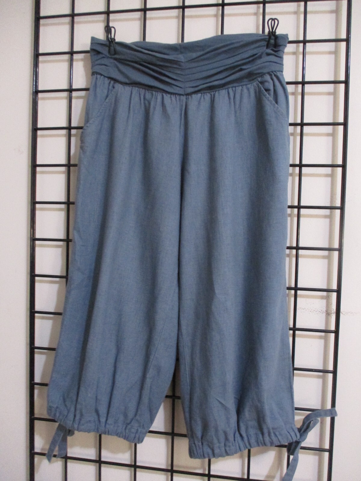 ANTHROPOLOGIE 🌸===MEDIUM===BLUE GRAY / LINEN BLEND / CLAMMING KNICKER ...