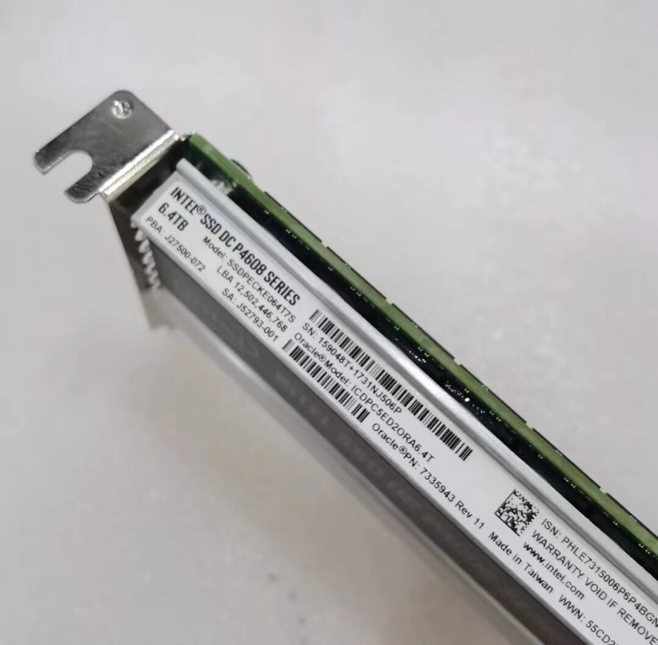 6.4TB INTEL P4608 SSD DC PCIE CARD SSDPECKE064T701 MLC 8.76PBW NVME | eBay