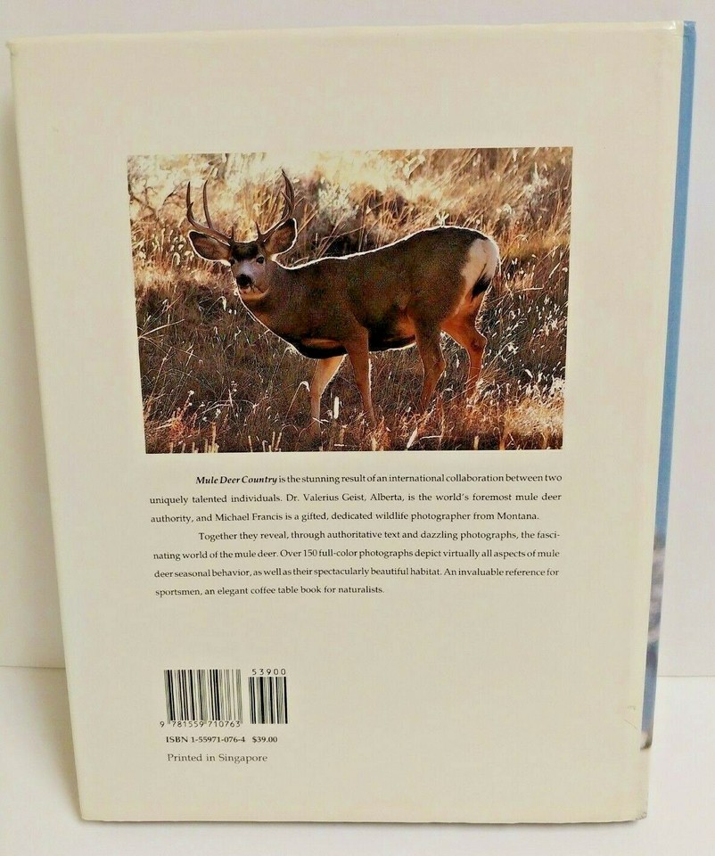 Mule Deer Country Valerius Geist 1990 Full Color Hardcover Book | eBay
