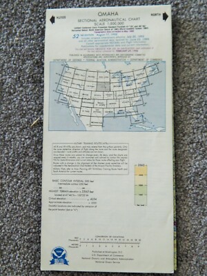 NOAA OMAHA SECTIONAL AERONAUTICAL CHART 52ND EDITION, 1995 RARE | eBay