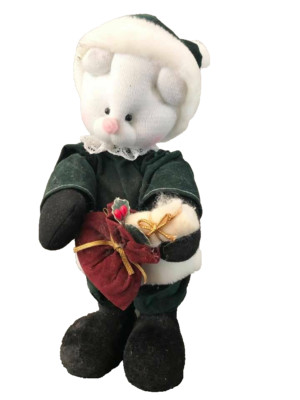 Christmas Bear Plays Jingle Bells Wind-Up Plush Musical Stuffed Animal ...