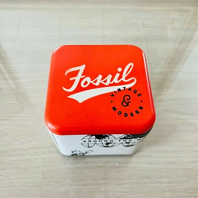 Genuine Fossil Tin Watch Storage Box + Manual | eBay UK