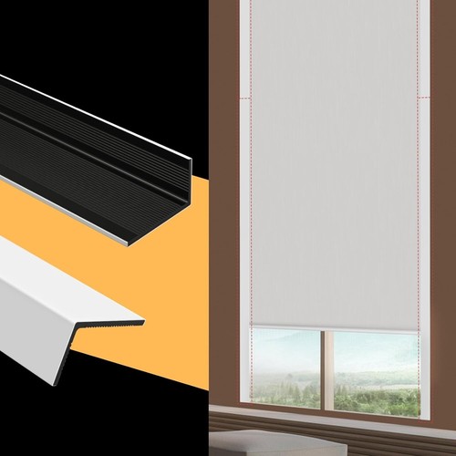2p Window Light Blocker Blackout PVC Strips-Blinds Gap Side Track ...