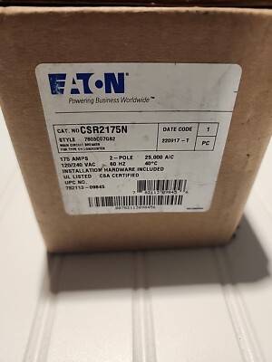 EATON CSR2175N 175A 240V 2P MAIN CIRCUIT BREAKER | eBay
