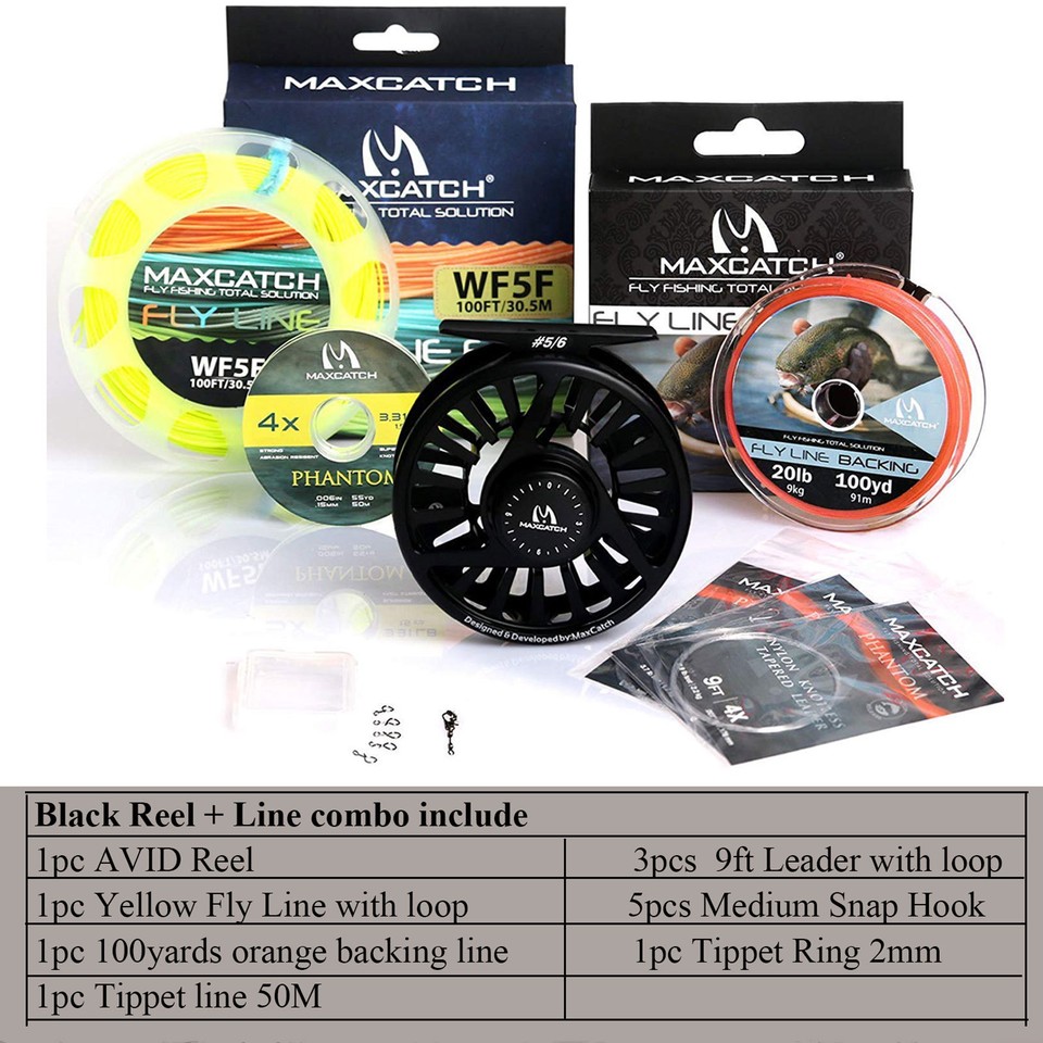 Maxcatch AVID Reel 1/3 3/4 5/6 7/8 9/10WT CNC Machined Aluminum Fly ...