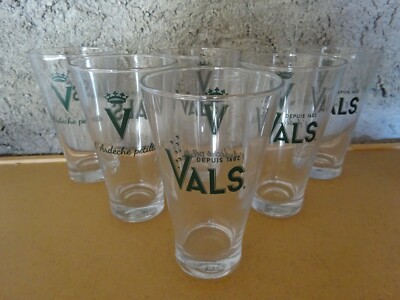 6 VERRES VALS CLASSIQUES EAU VALS ARDECHE | eBay
