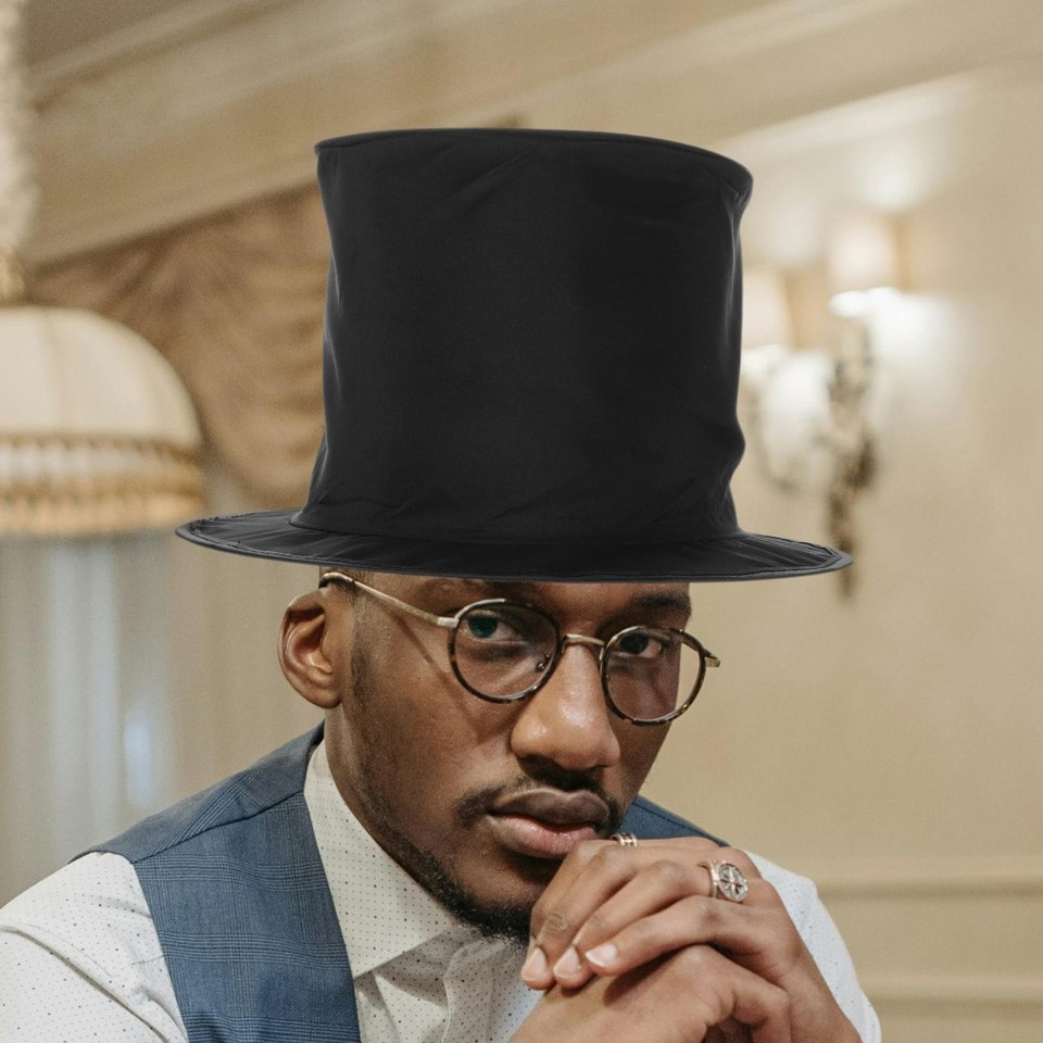 Magician Hats Collapsible Top Hat,Stage Props Cap Costume Headwear For ...