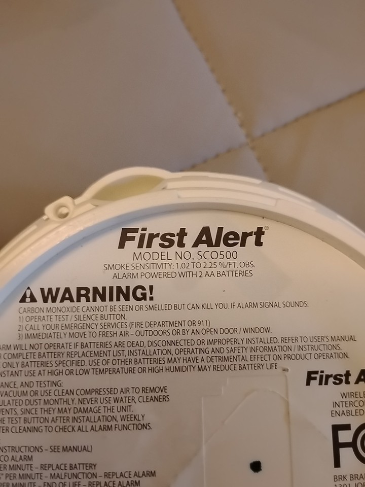 BRK First Alert SCO500 Interconnect Battery Smoke/CO Detector Alarm | eBay