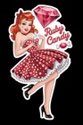 Ruby Candy Sticker (4 Inch) Sexy Red Head Pin Up Girl Cute Retro | eBay