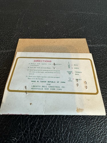Vintage Liberty Bell Push In Replacement Christmas Replacement Bulb 3.5 ...