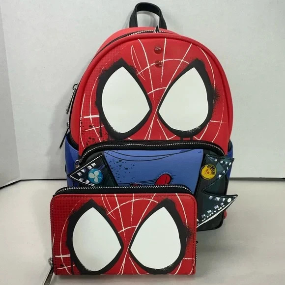 Loungefly Spider-Man Spider-Punk Cosplay Mini Backpack & Wallet Set ...