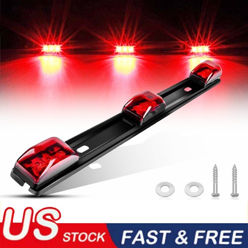 15"Stainless Red LED Trailer ID Marker Bar Light Truck Rear ...