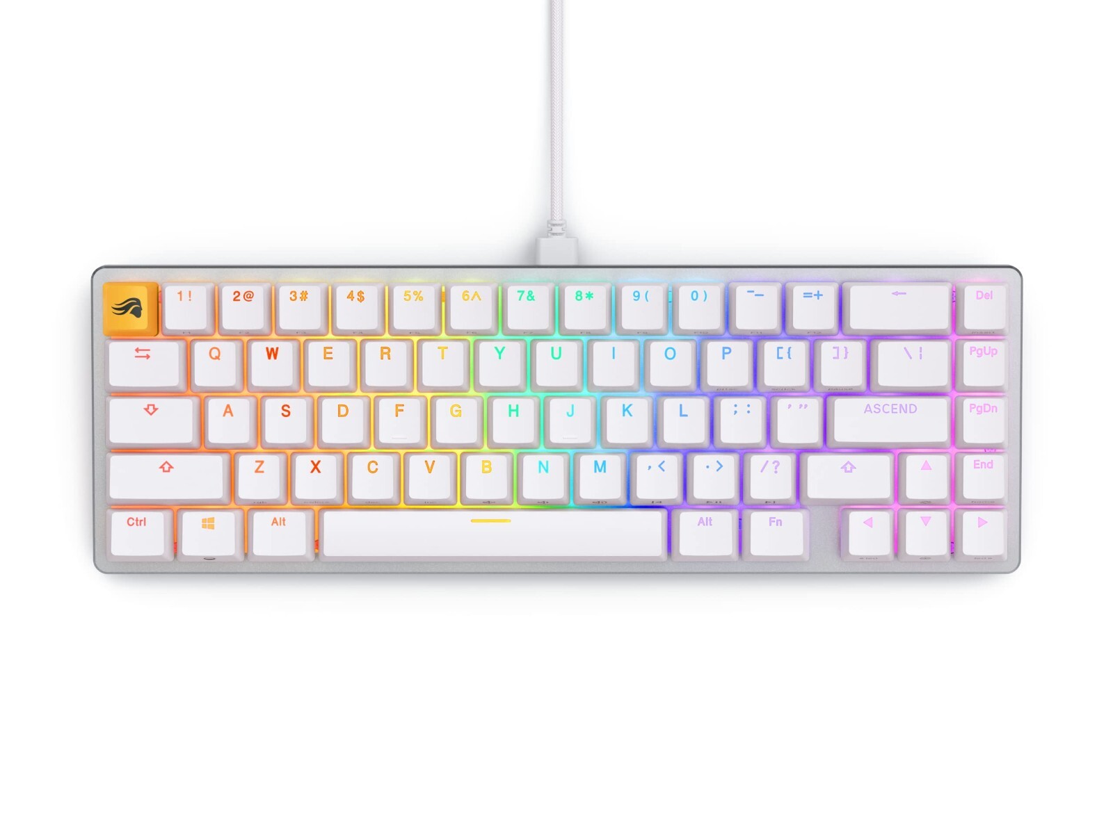 Glorious Gaming GMMK 2-65 Percent Keyboard-White Custom Layout-Compact ...