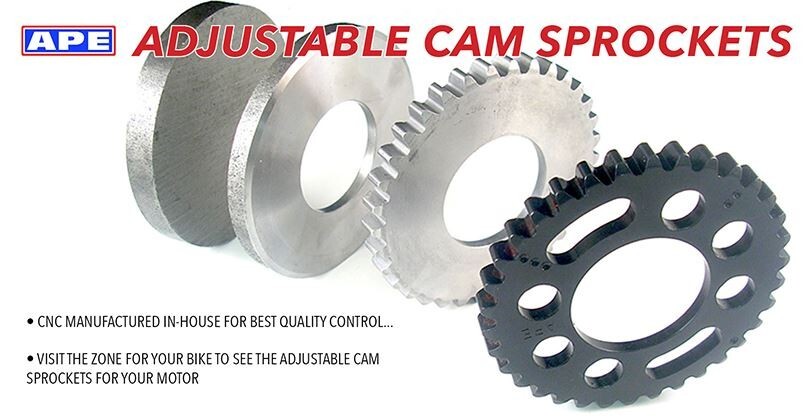 APE ADJUSTABLE CAM SPROCKET SET GSXR600/750 01-24, GSXR1000 01-17 ...