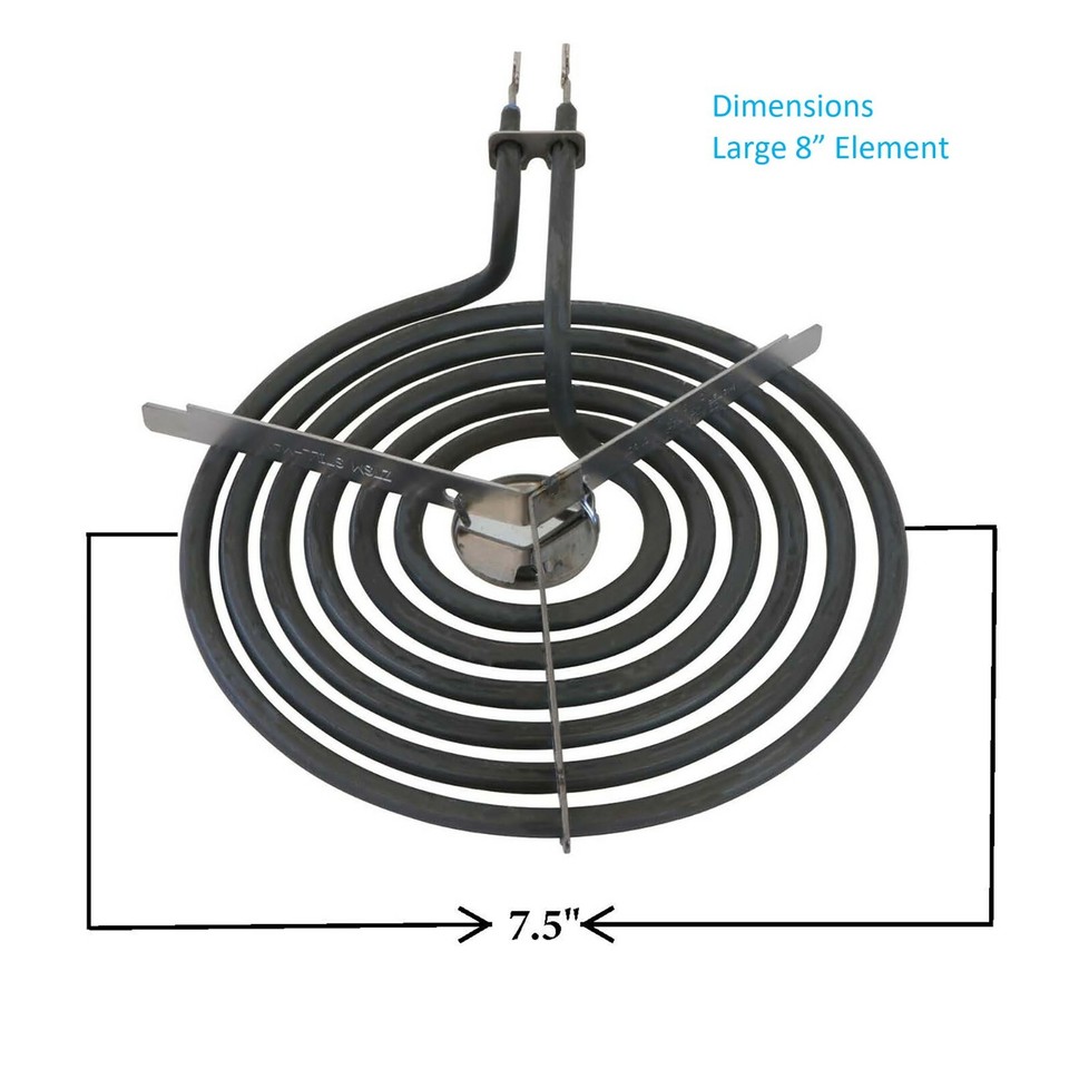 GE Electric Range Burner Element Kit 4 Pack (2, 6") WB30M1 (2, 8 ...