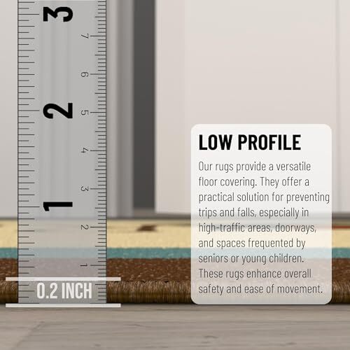 Ottomanson Laundry Collection Non-Slip Rubberback Bordered Design 2x5 ...