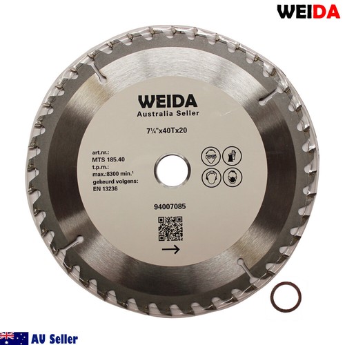 185mm Wood Circular Saw Blade Cutting Disc 7-1/4” 40T Bore 20/16mm 2 ...