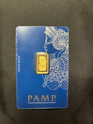 2.5 Gram Gold Bar - Pamp Suisse Lady Fortuna - Sealed In Assay Card ...