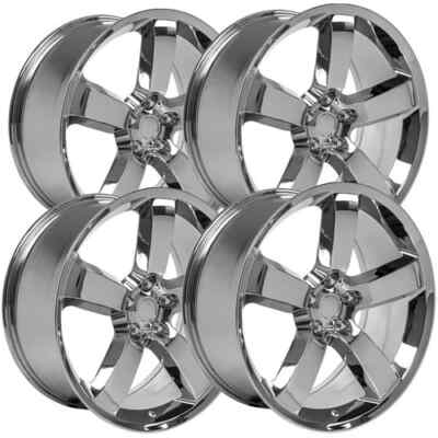 (Set of 4) OE Wheels DG04 20x9 5x115 +20mm Chrome Wheels Rims 20" Inch ...