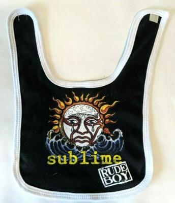 Sublime Sun Logo Rude Boy Baby Bib / Sublime Band Burp Bib Cotton Black | eBay