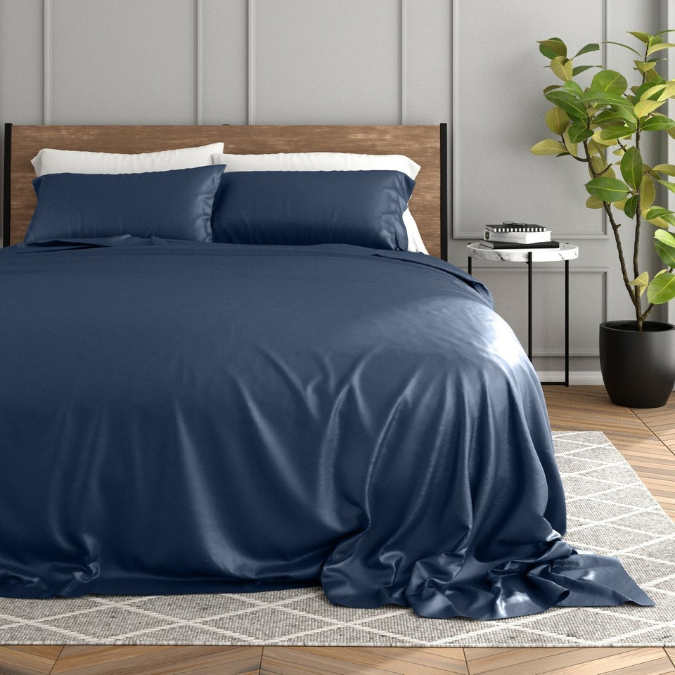 Premium 4PC Soft and Breathable Bamboo Sheet Set by Kaycie Gray Hotel ...