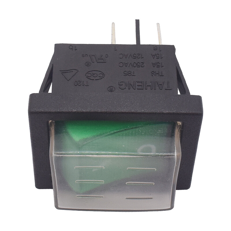 TAIHENG TH3 4-pin 15A250V Rocker Switch Self-reset W#Waterproof Cover ...