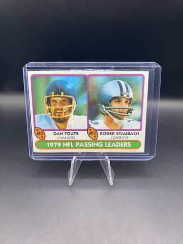 1980 Topps #331 1979 NFL Passing Leaders (Dan Fouts & Roger Staubach ...