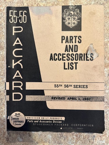 1955-1956 Packard Master Parts Book Illustrated Part Catalog 55 56 | eBay
