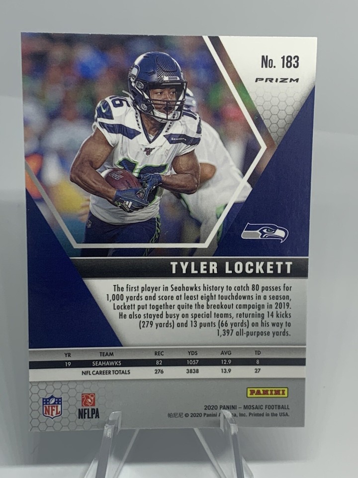 2020 Tyler Lockett Green Retail Silver Prizm Mosaic Seattle Seahawks ...