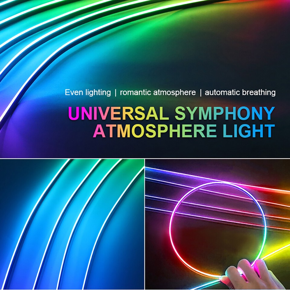 20in1 Car LED Music Symphony RGB Ambient Light For Honda Accord w/ APP ...