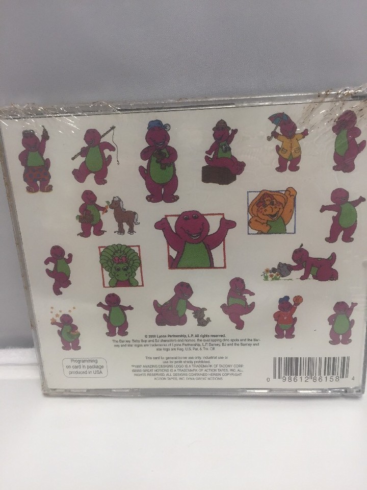 Amazing Designs BARNEY Machine Embroidery Memory Card For Baby Lock ...