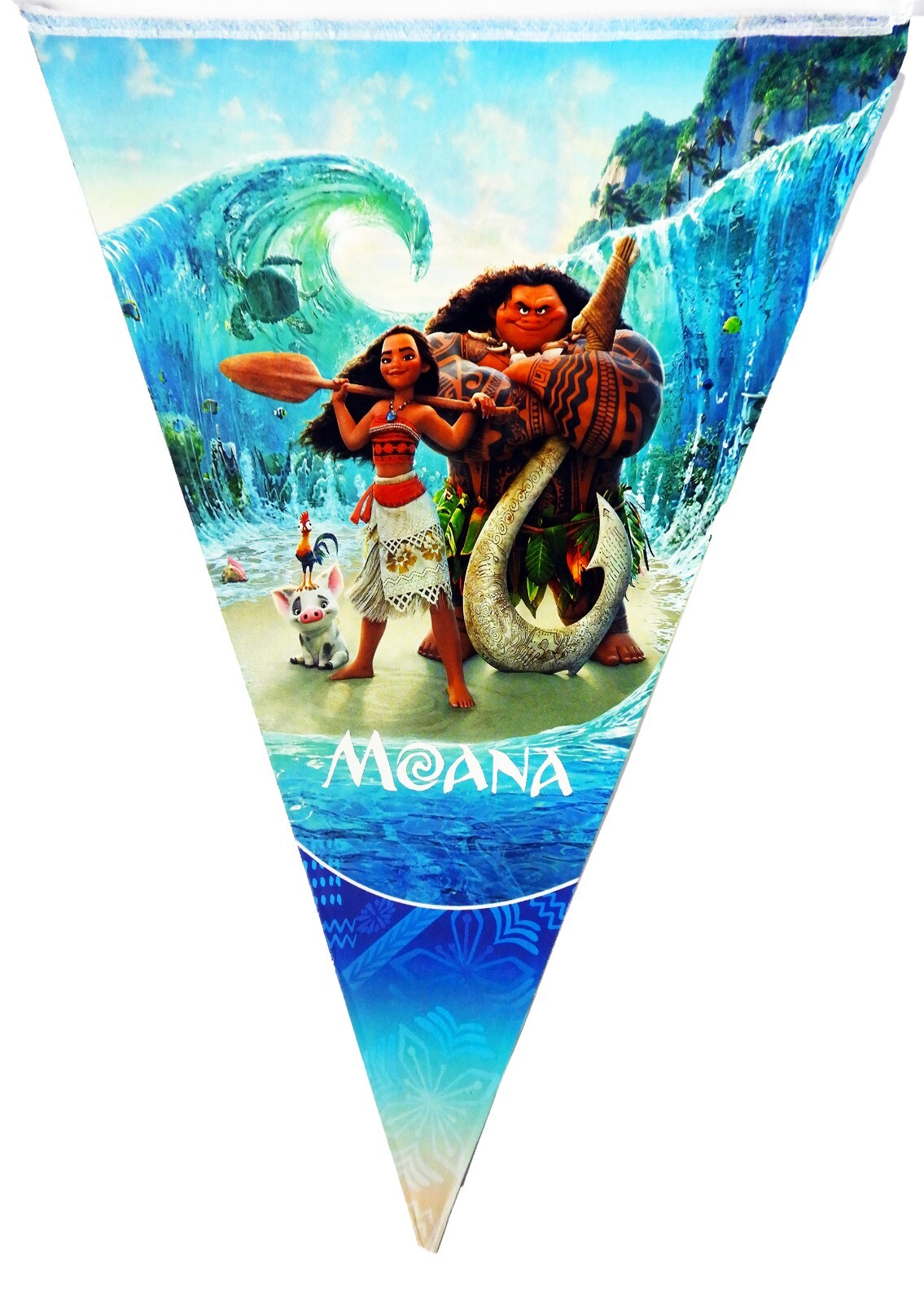 DISNEY MOANA MAUI PARTY FLAG BANNER BUNTING PARTY DECORATION - 1 PACK ...