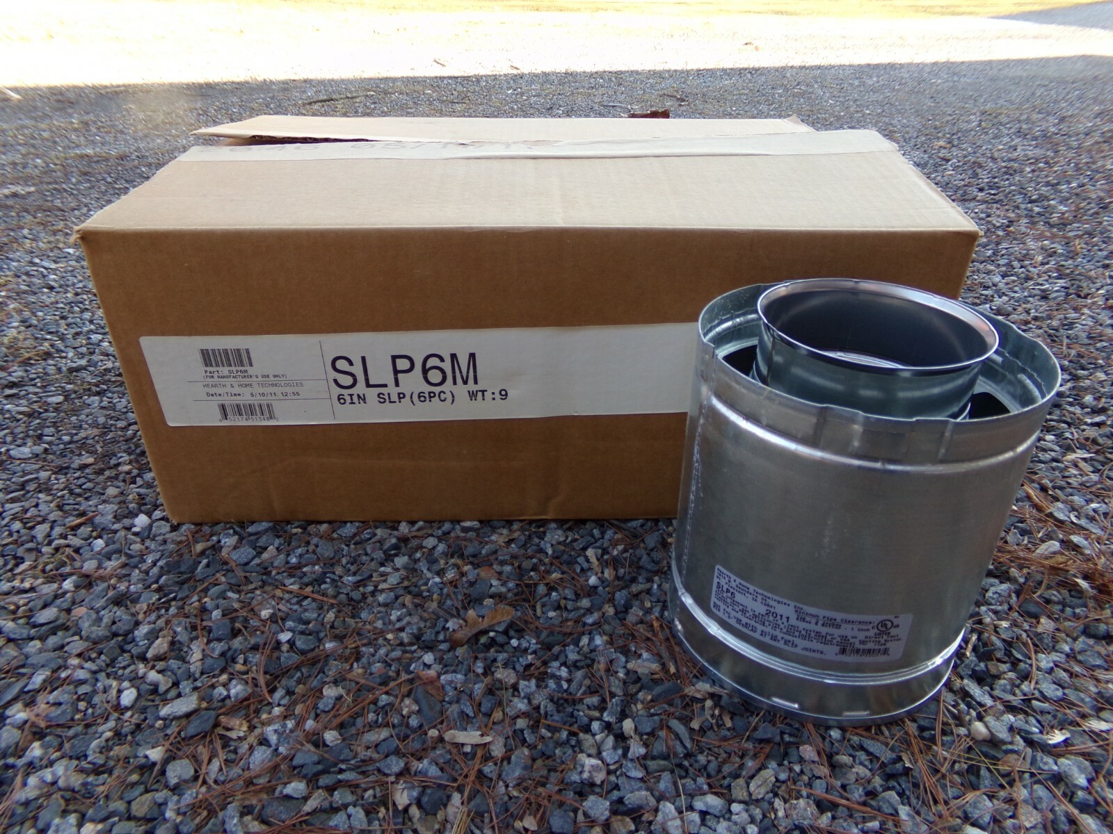 6" Section Of SLP Series Direct Vent Pipe SLP6M Hearth Home | eBay