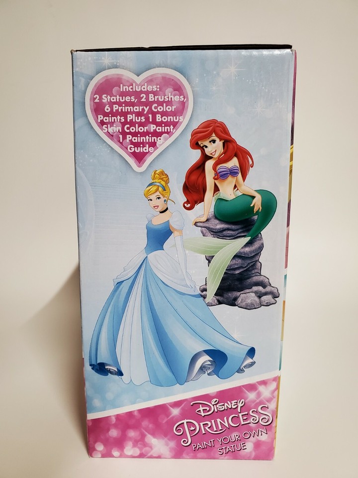 Hasbro Disney Princess Paint Your Own Statue HARD TO FIND ARIEL AND ...