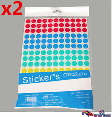 1650 Label Self Adhesive Round Dot Stickers Instruction Marking Rewards ...