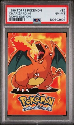 1999 Topps Pokemon The Movie Edition Charizard Non Holo #E6 – PSA 8 (NM ...