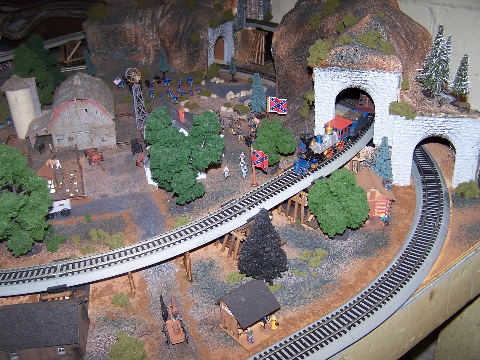 48" x 48" HO Scale Civil War Display Layout ("Gettysburg") Complete | eBay
