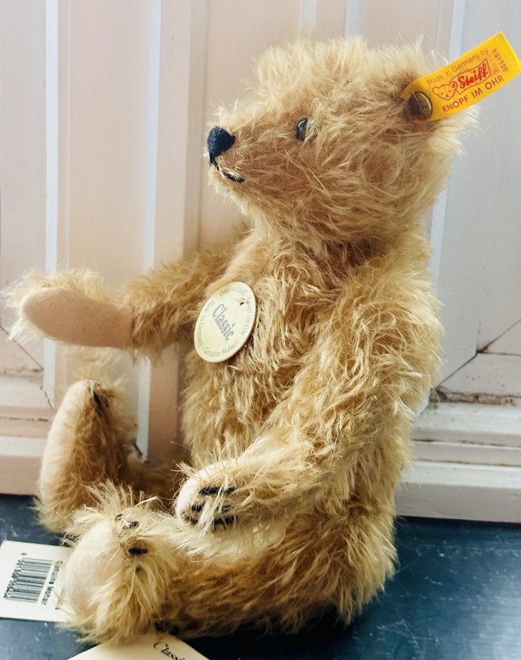 🐻 Steiff Classic Golden Blond Jointed Teddy Bear 005404 With Tags & Box | eBay