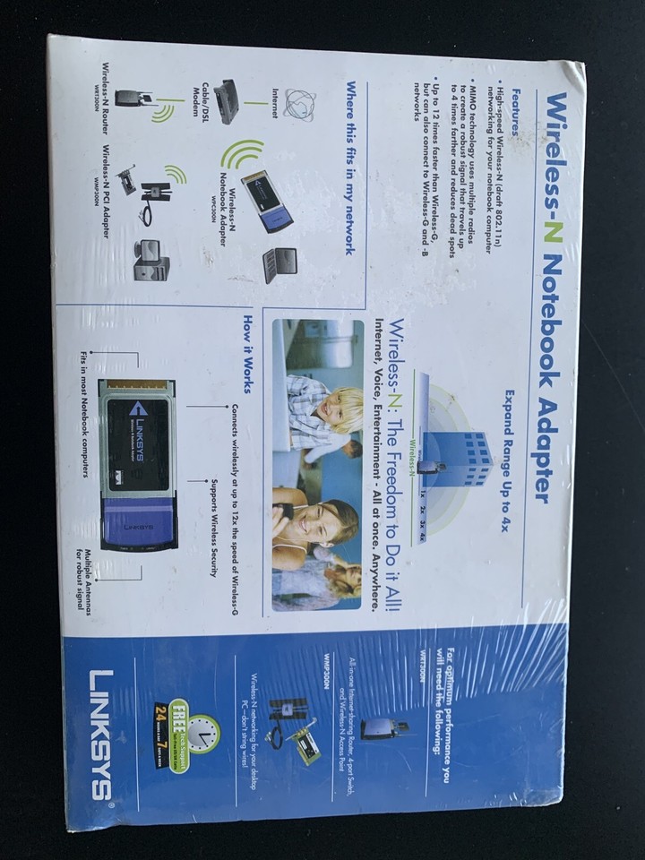 Cisco-Linksys WPC300N Wireless N G B PCMCIA Network Adapter Notebook ...