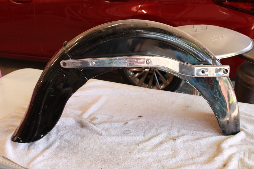 Harley Panhead/Shovelhead FL/FLH Electa Glide Rear Fender with Struts ...