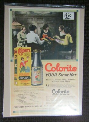 1920 CARPENTER MORTON COMPANY 10x15" Print Ad FN 6.0 Colorite Your ...