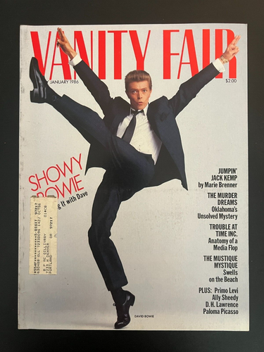 VANITY FAIR January 1986 David Bowie Magazine Fashion Ads | eBay